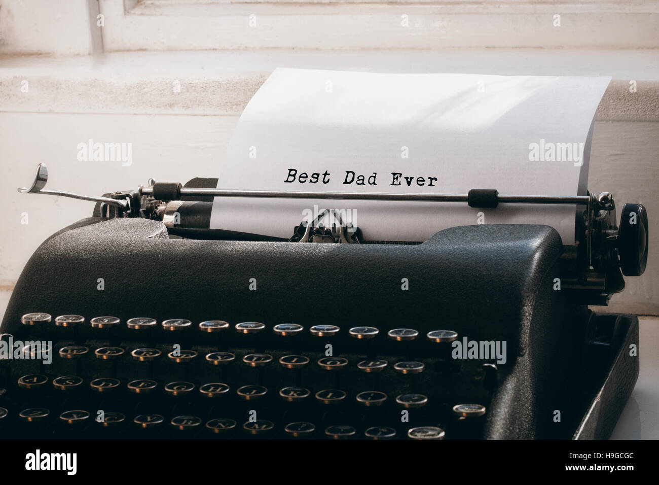 Best dad ever written on paper Stock Photo - Alamy