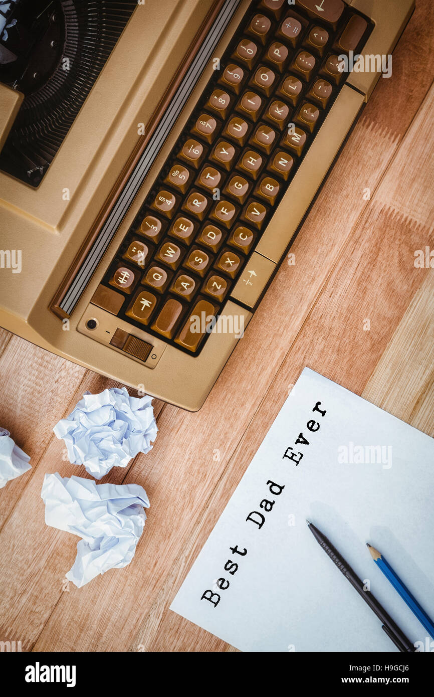 Best dad ever written on paper Stock Photo - Alamy