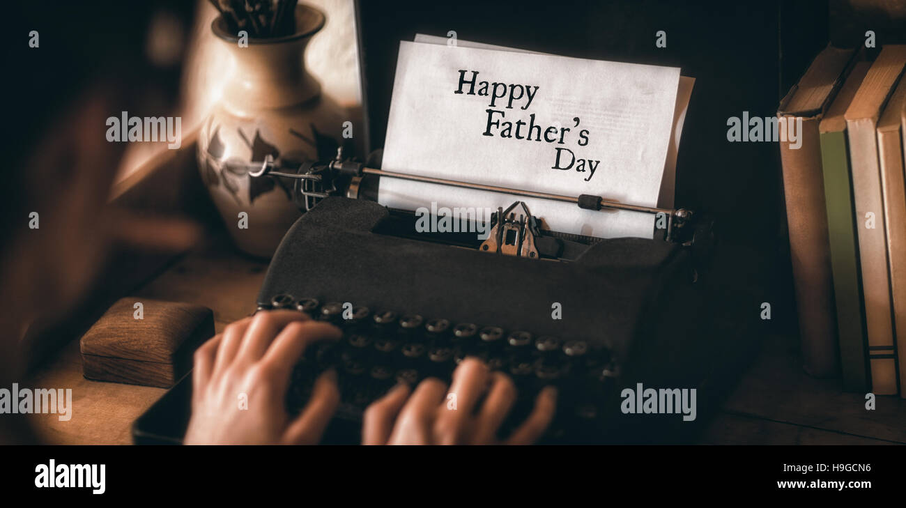 Hands typing on typewriter Stock Photo - Alamy