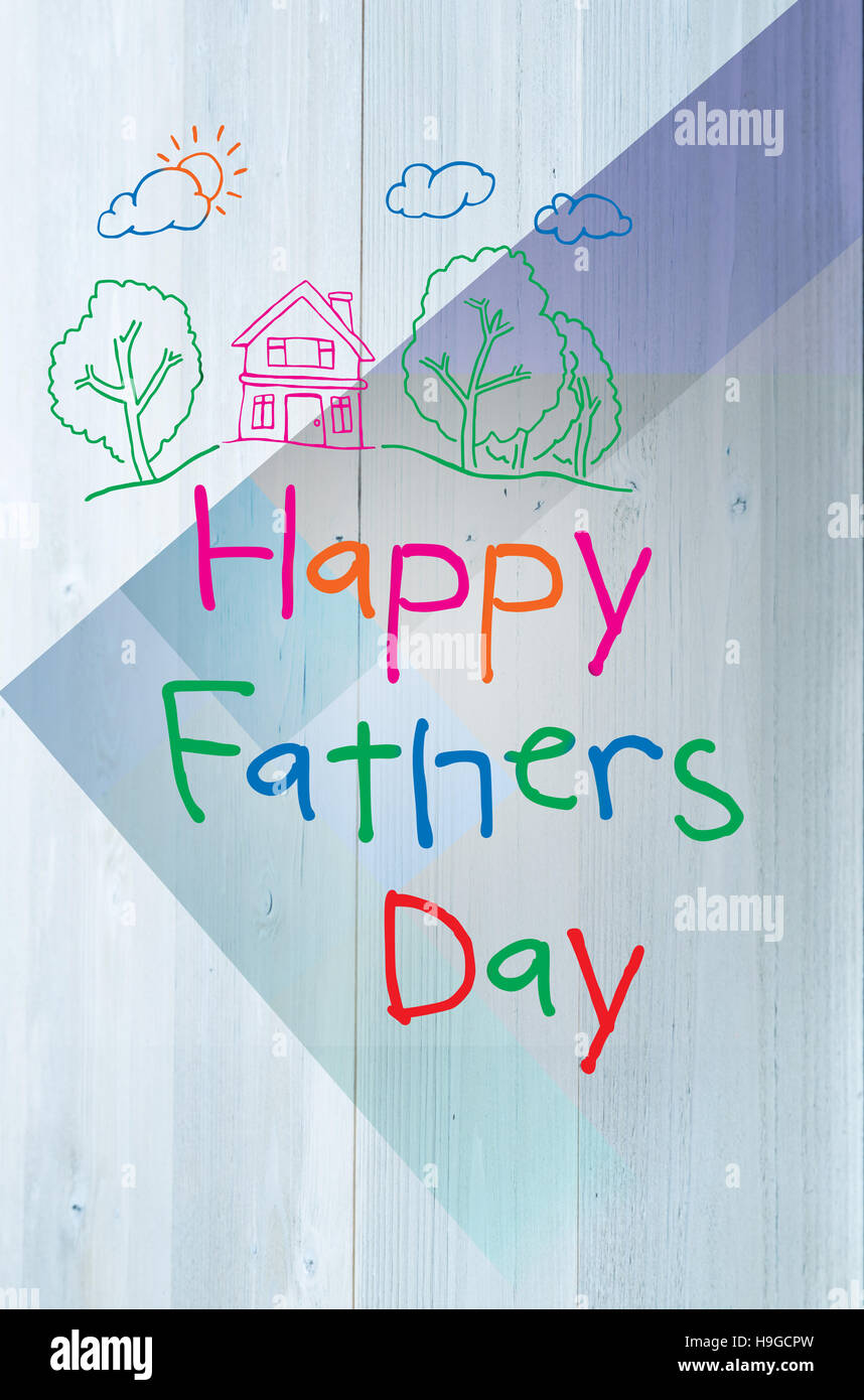 Composite image of word happy fathers day on white background Stock ...