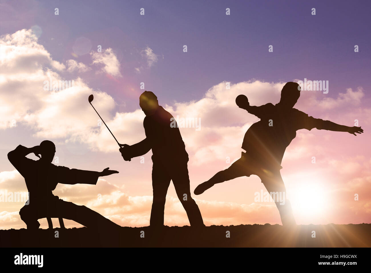 Shot put silhouette hi-res stock photography and images - Alamy