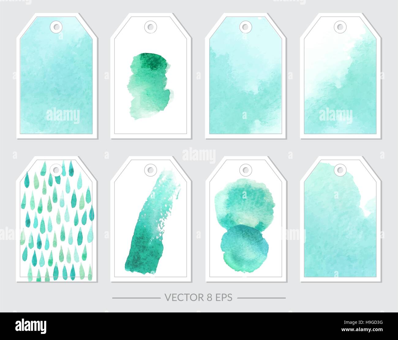 Set of vector watercolor shapes. Collections of vector geometric shapes ...