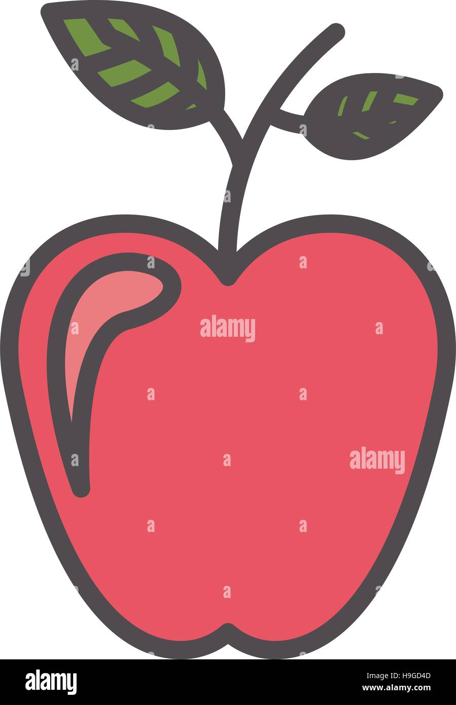 Apple fruit icon. Healthy organic and fresh food theme. Isolated design ...