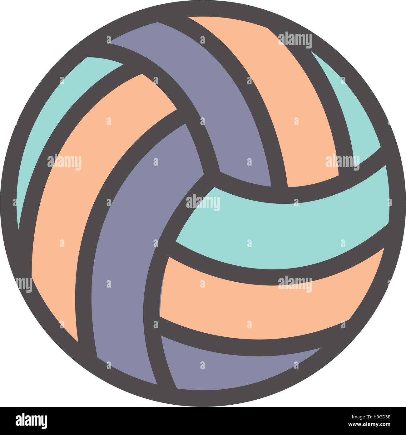 ball of volleyball icon. Sport hobby competition and game theme. Vector ...
