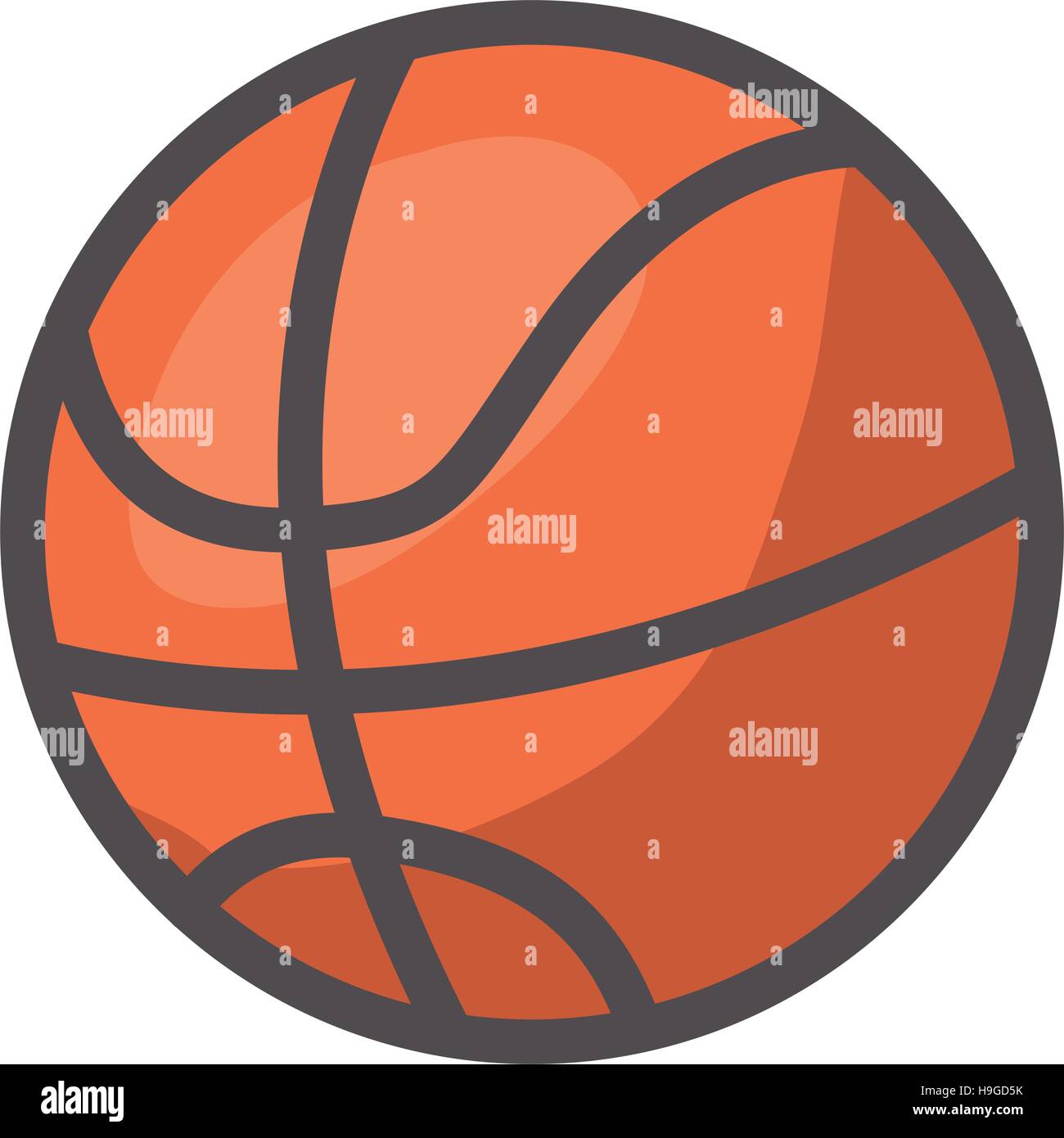 ball of basketball icon. Sport hobby competition and game theme. Vector ...
