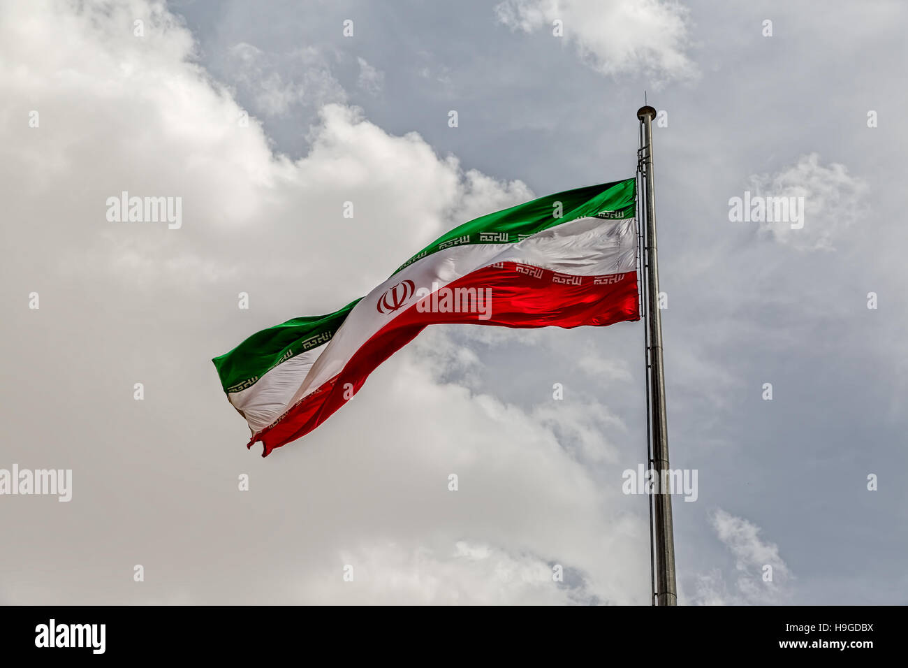 Waving iran flags hi-res stock photography and images - Alamy