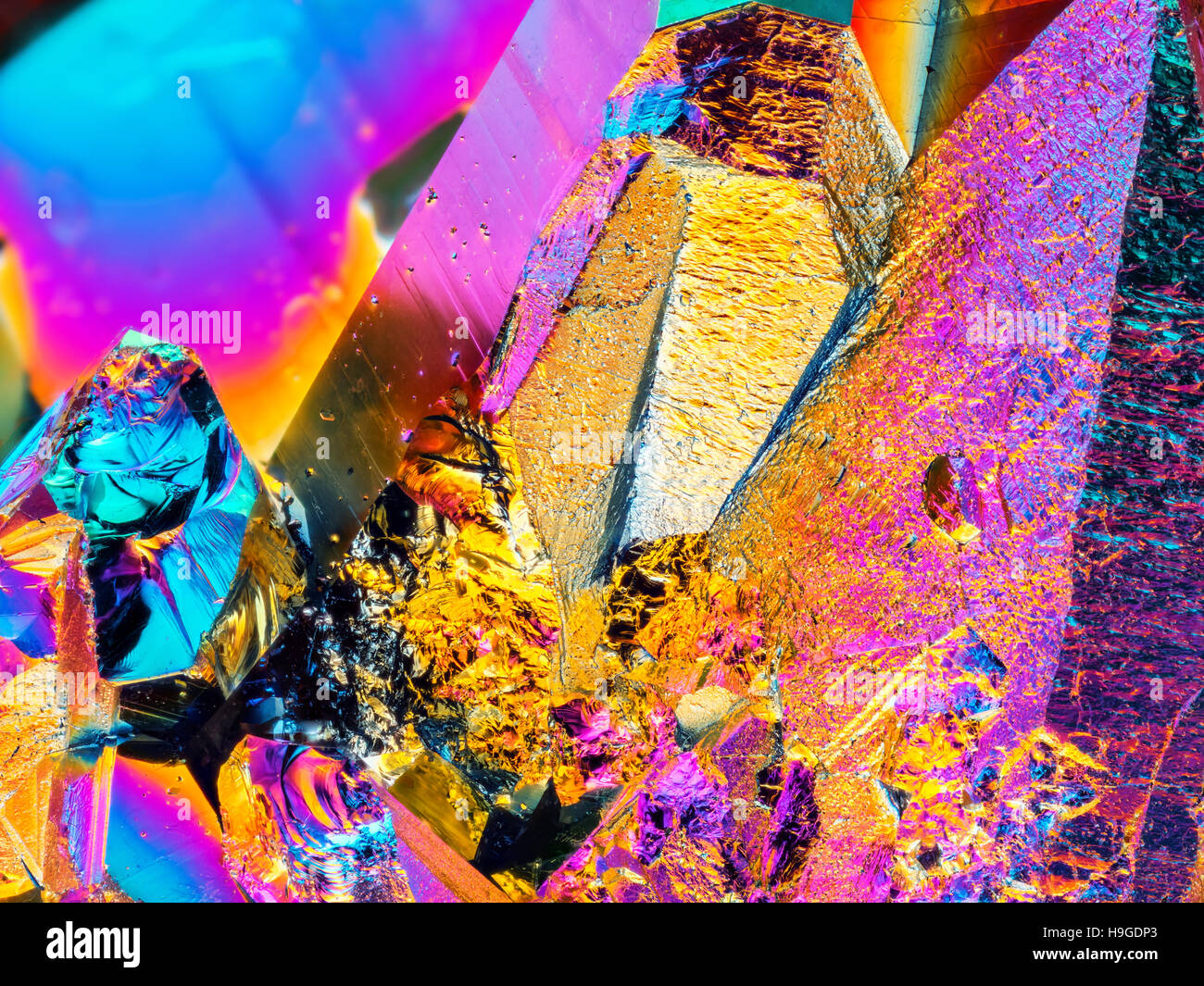 An extremely sharp and detailed Titanium rainbow aura quartz crystal ...