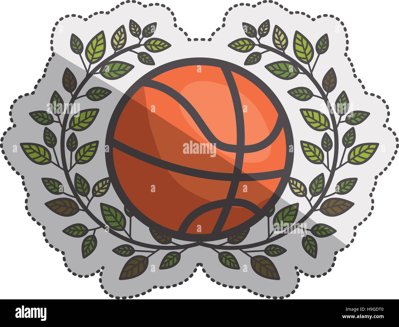 ball of basketball icon. Sport hobby competition and game theme. Vector ...