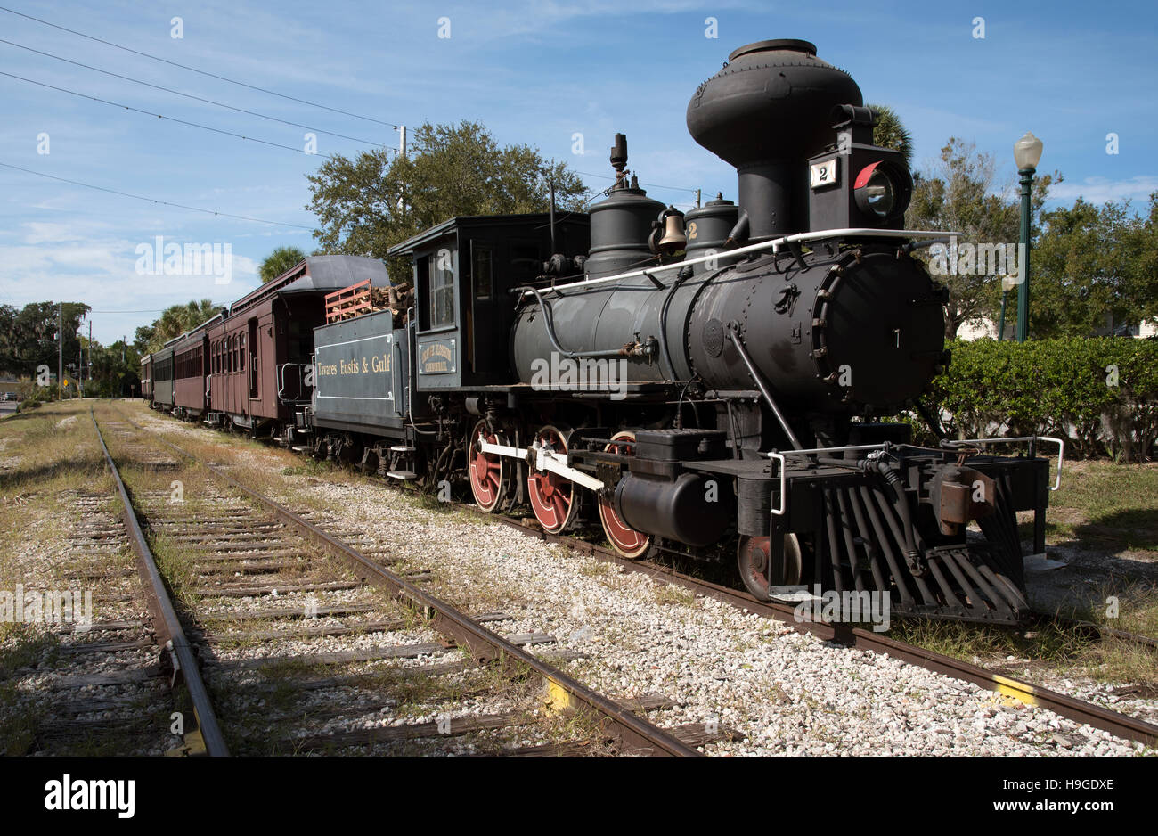 Mount Dora Florida USA - The Tavares Eustis & Gulf railroad train ...