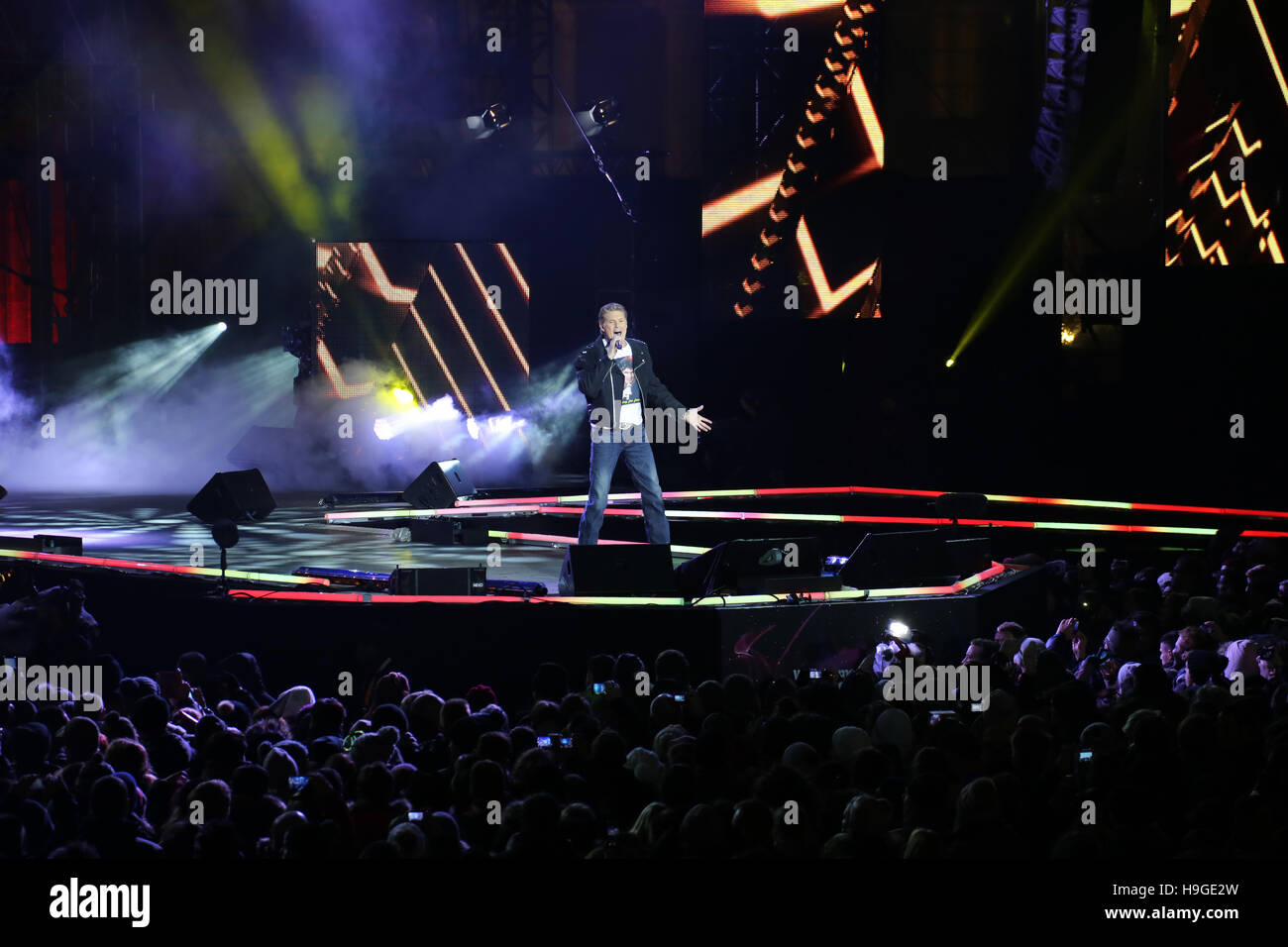 David Hasselhoff performs on stage at New Year´s Eve celebration on ...