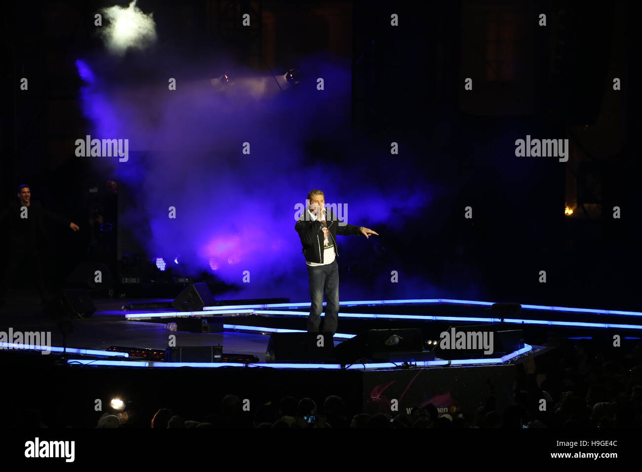 David Hasselhoff performs on stage at New Year´s Eve celebration on ...