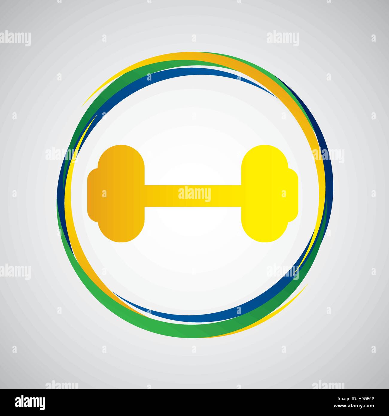 barbell weight sport badge icon vector illustration eps 10 Stock Vector ...