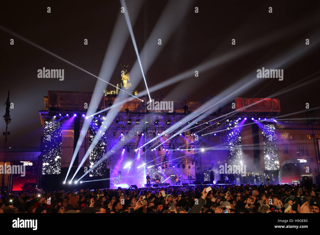 David Hasselhoff performs on stage at New Year´s Eve celebration on ...