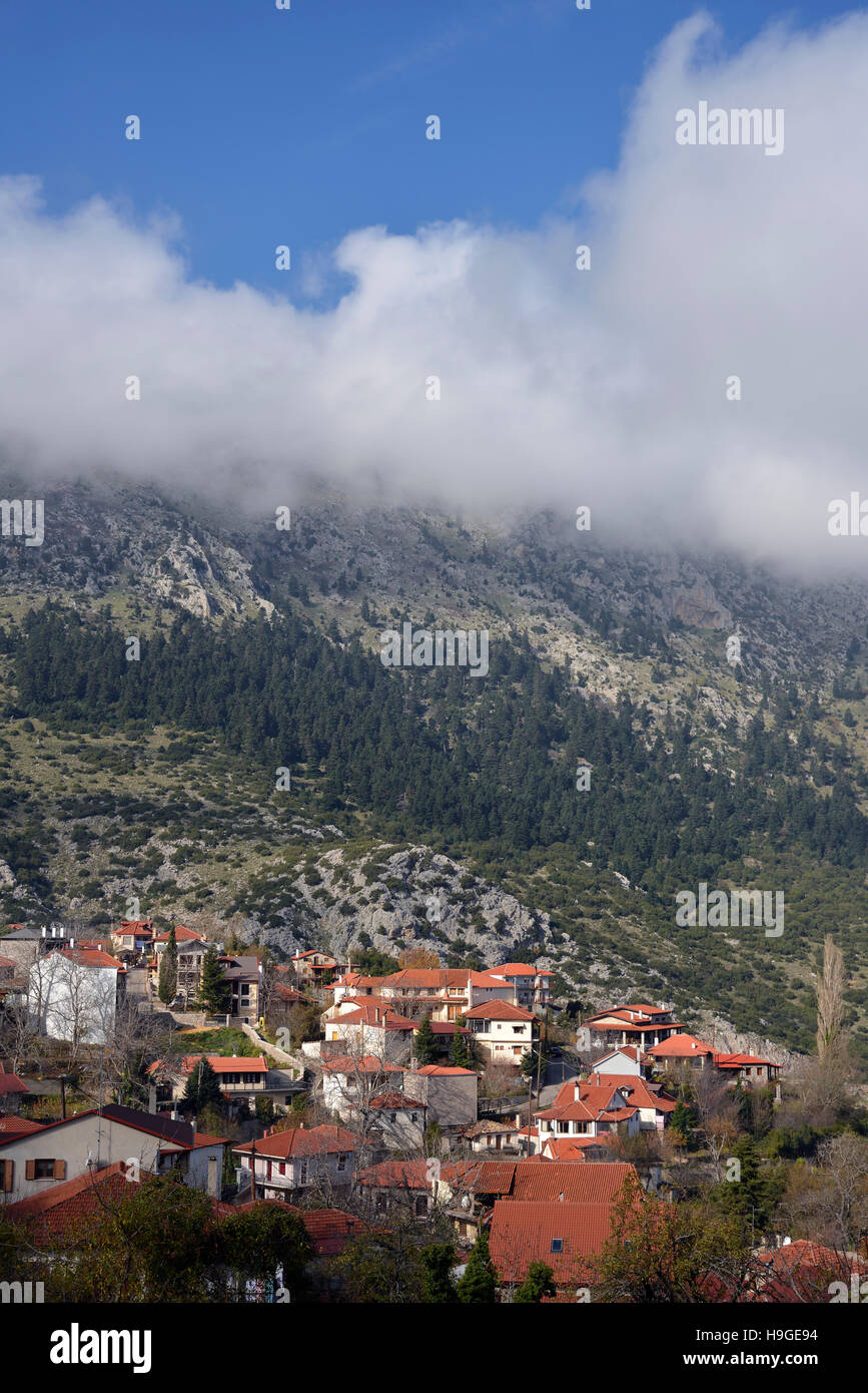 Agoriani village in Central Greece Stock Photo - Alamy