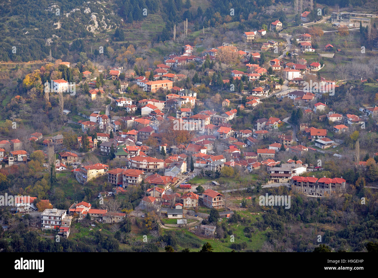 Agoriani village in Central Greece Stock Photo - Alamy