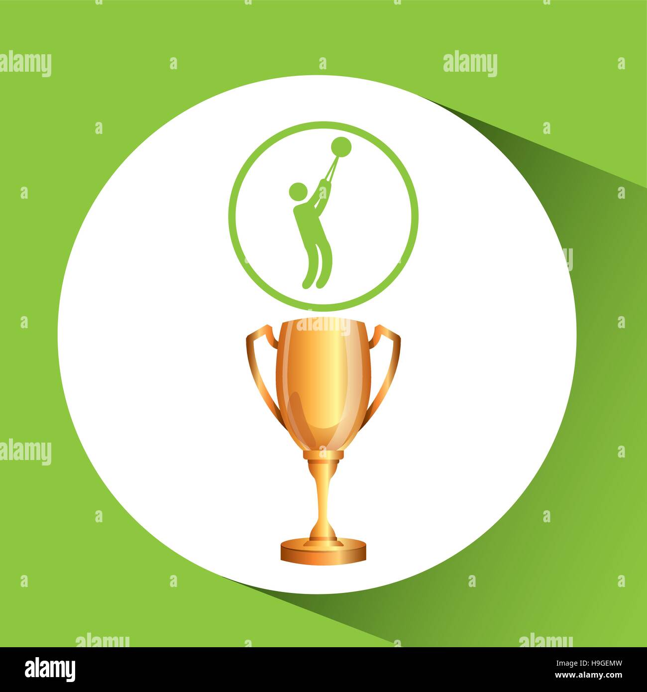 silhouette man hammer throw athlete trophy vector illustration eps 10 ...
