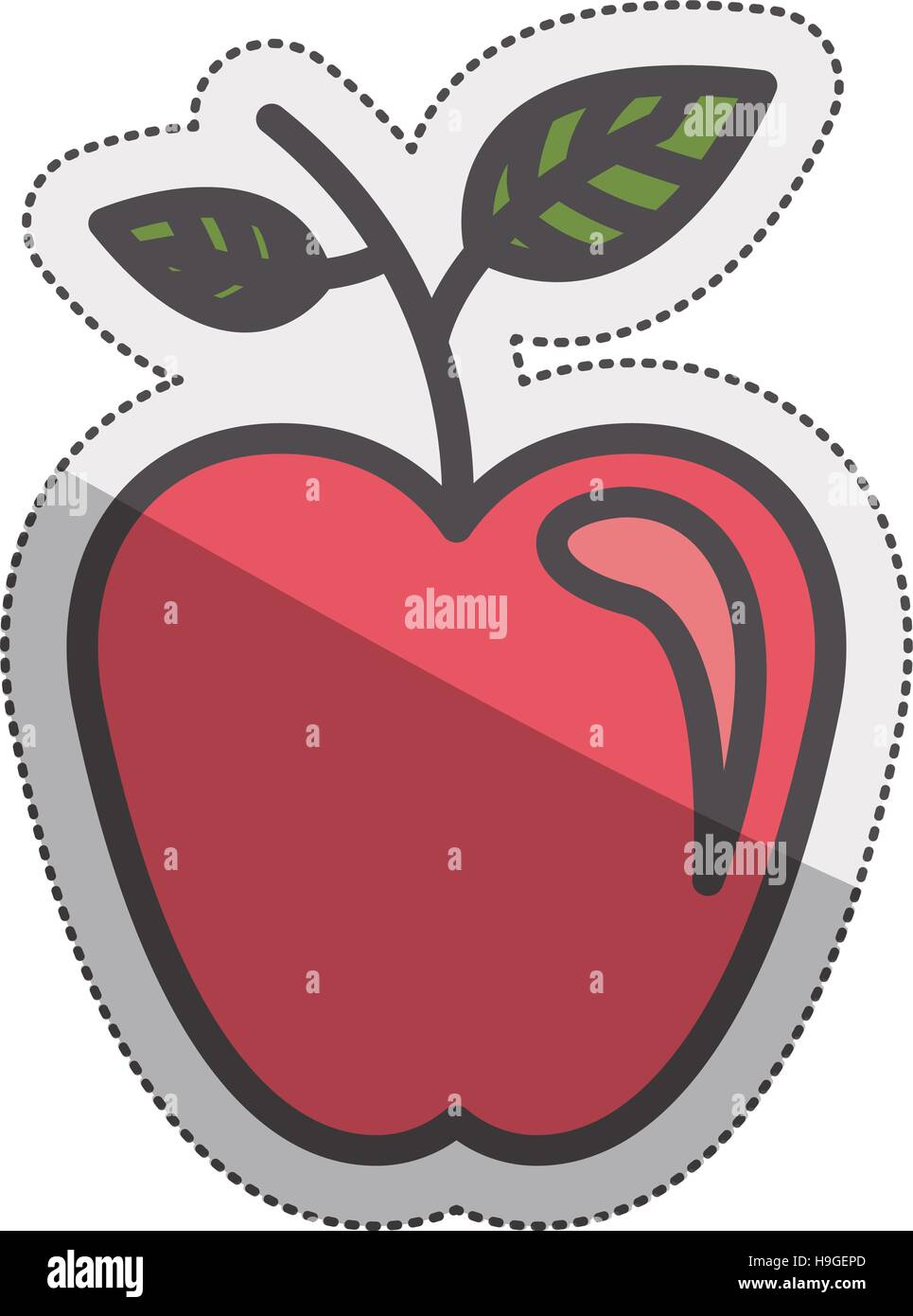 Apple fruit icon. Healthy organic and fresh food theme. Isolated design ...