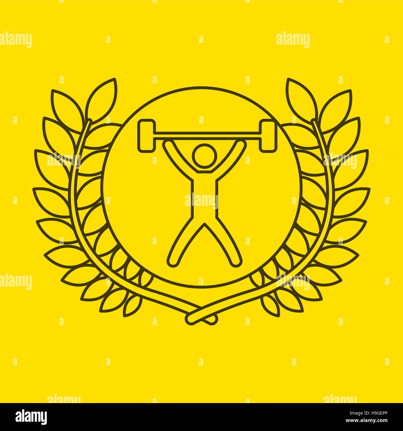 weight lifting sportsman flag background design vector illustration eps ...
