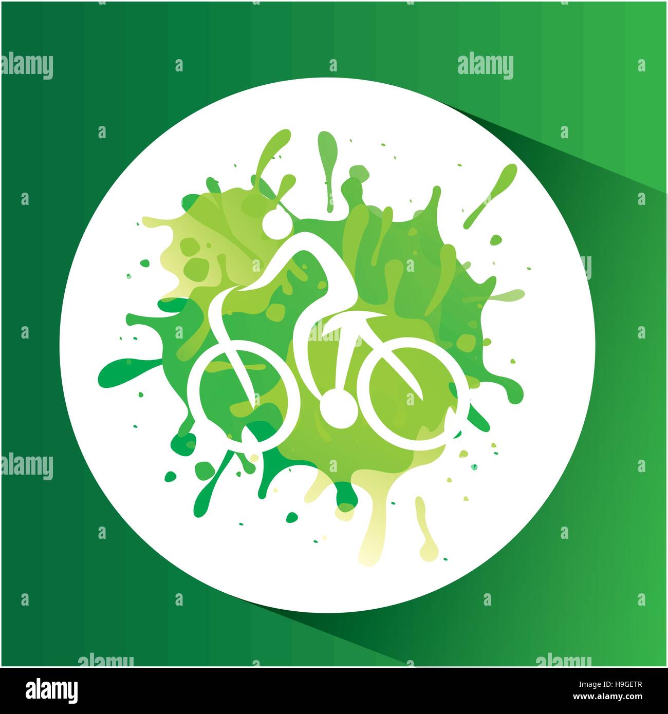 cycling symbol label laurel wreaths vector illustration eps 10 Stock ...