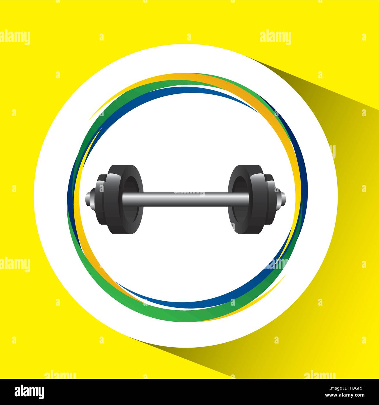 weight olympic games brazilian flag colors vector illustration eps 10 ...