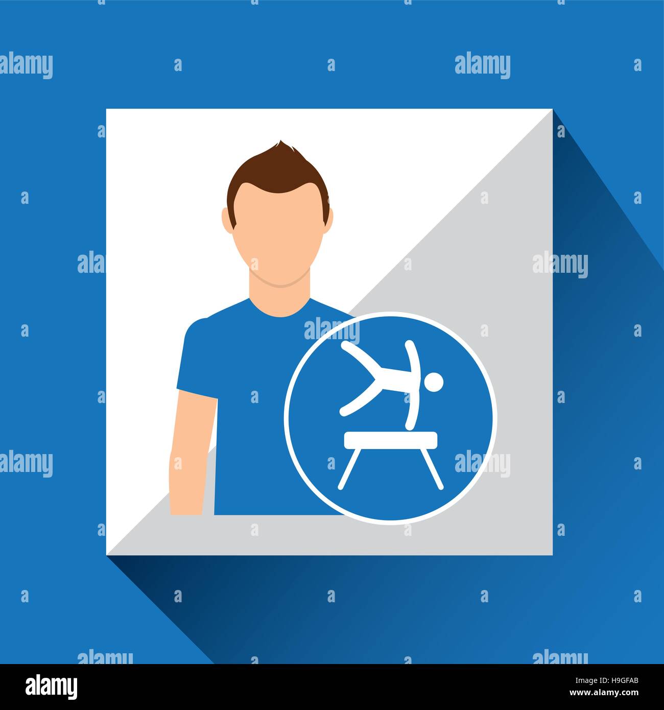 sport man concept artistic gymnastic icon design vector illustration ...