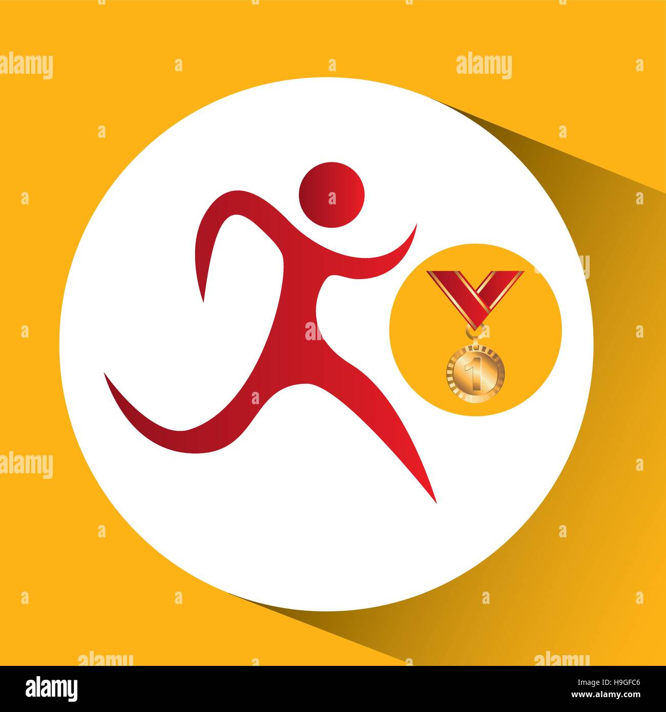 olympic gold medal athletics icon vector illustration eps 10 Stock ...