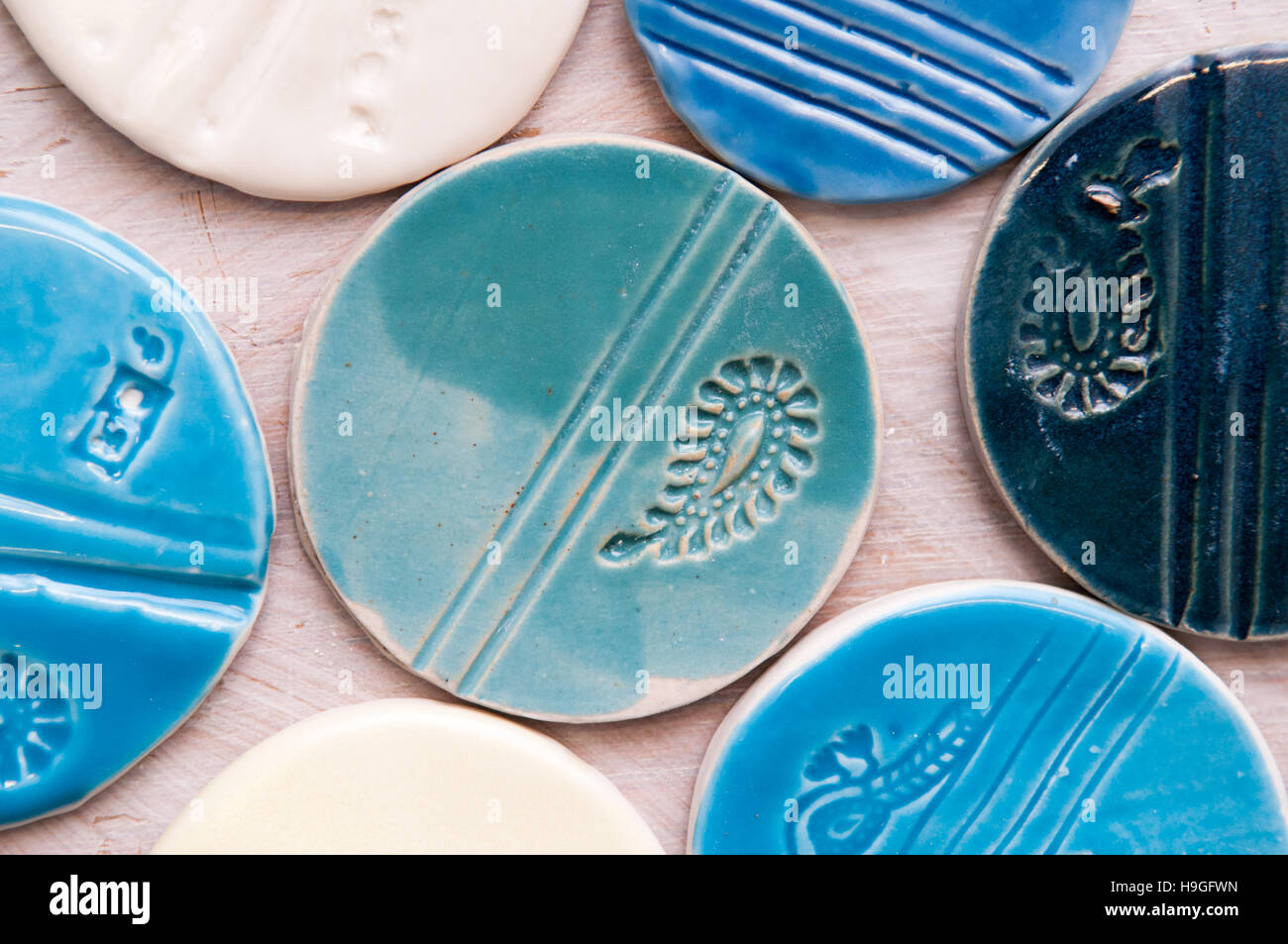 Hand crafted ceramic tiles hi-res stock photography and images - Alamy