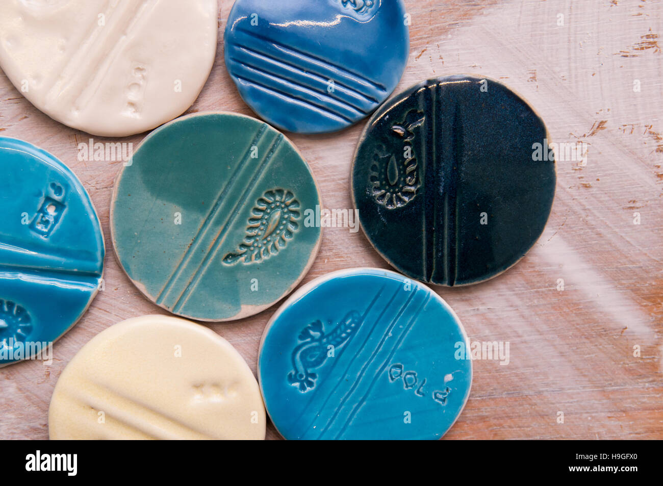 Hand crafted ceramic tiles hi-res stock photography and images - Alamy