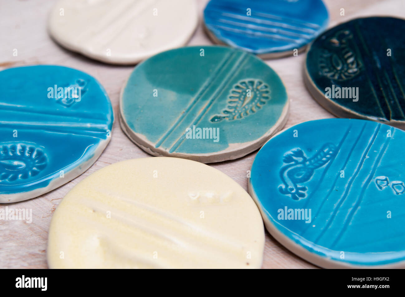 Hand crafted ceramic tiles hi-res stock photography and images - Alamy