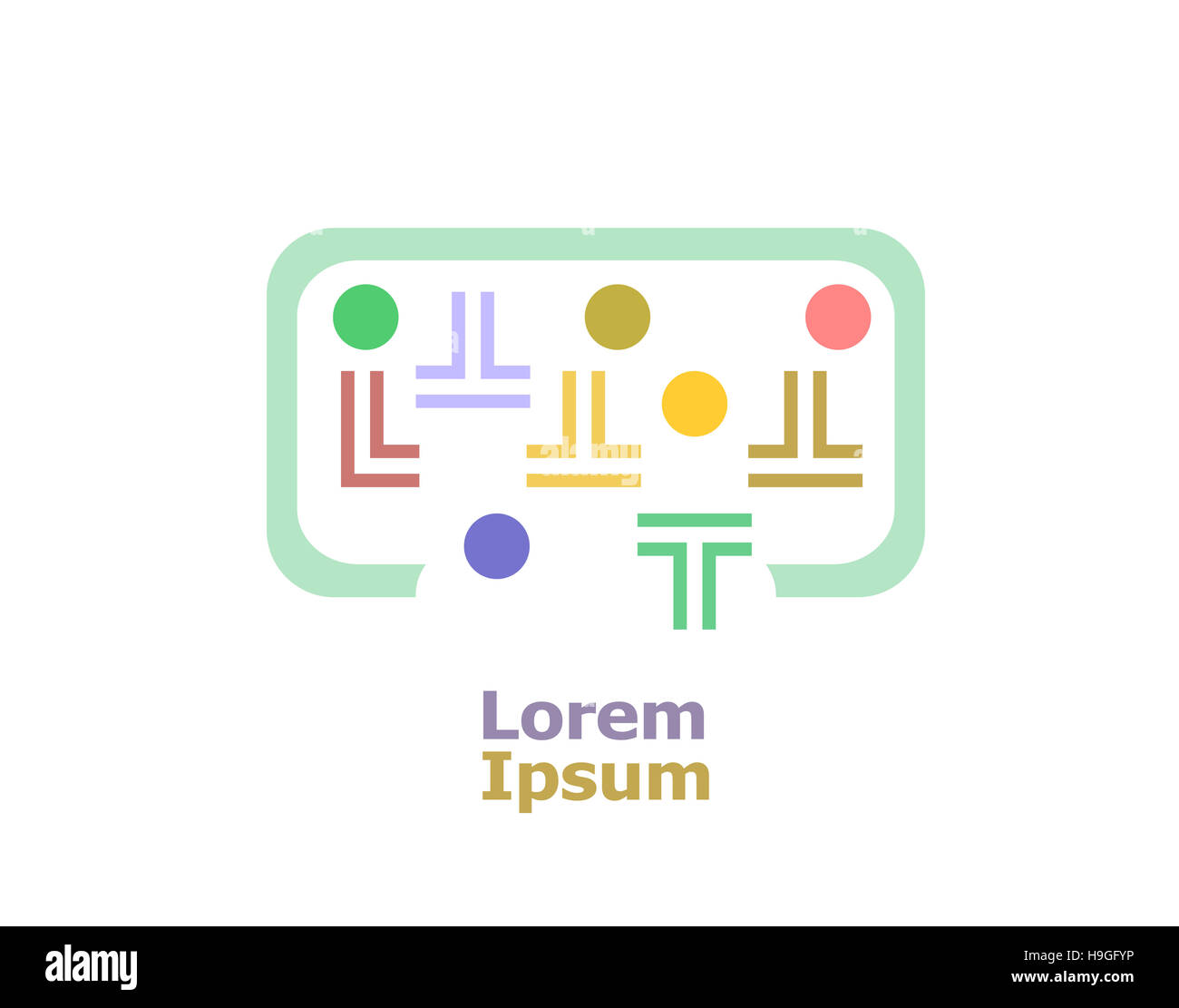 Abstract logo design template. Science technology, Teamwork, Social ...