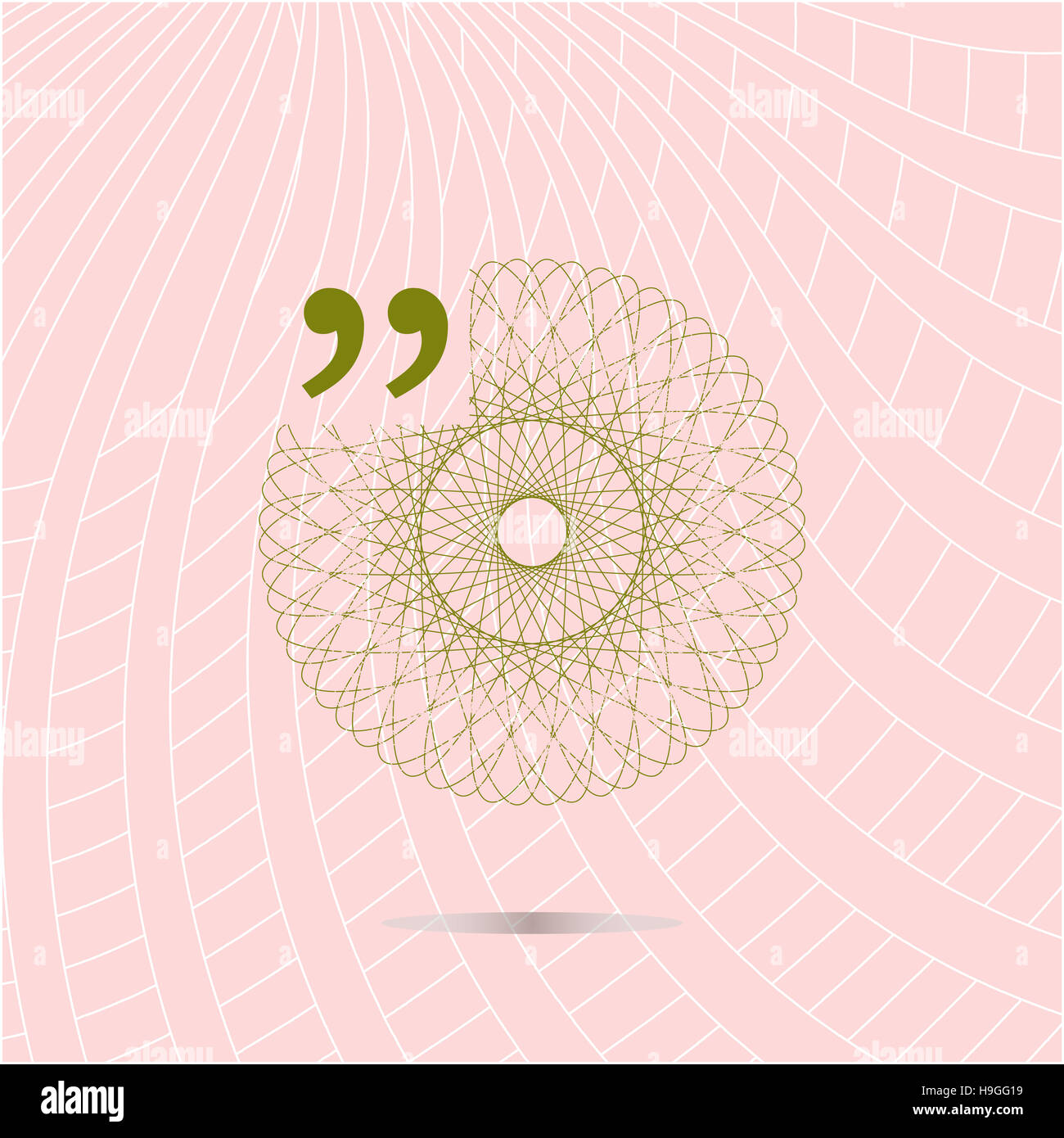 Quotation mark speech bubble. quote sign icon, abstract green circles ...