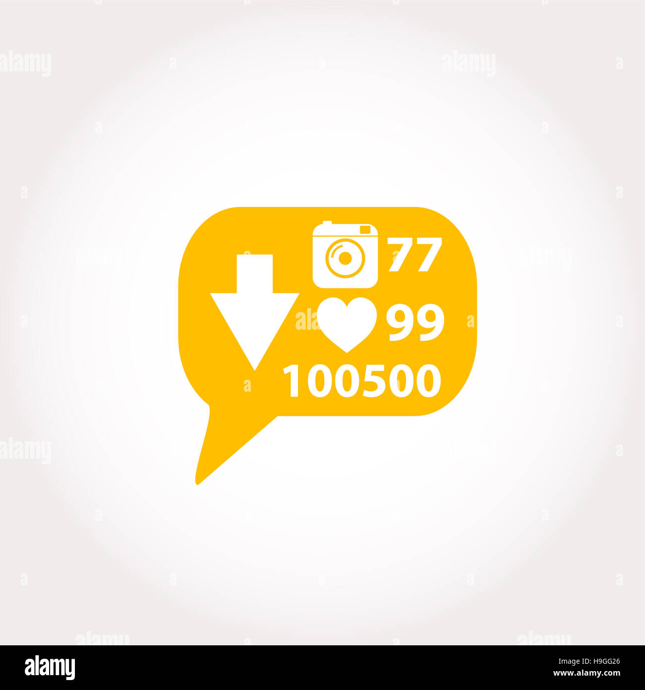 Like Counter Notification Icon, modern flat button, comment icons Stock ...