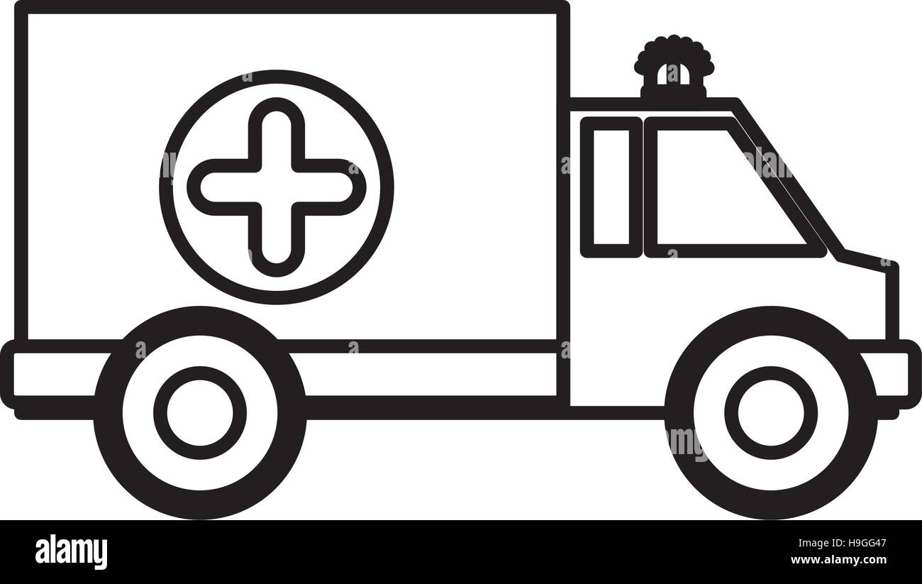 Ambulance icon. Medical health care hospital and emergency theme ...