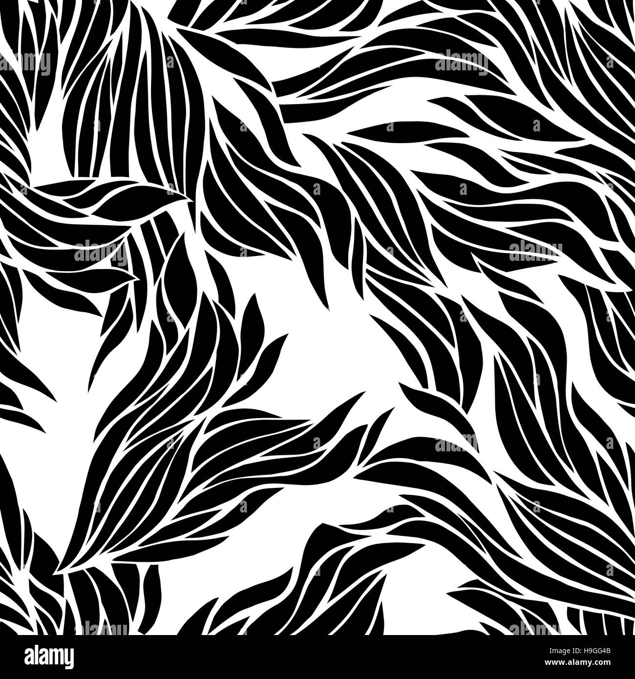 Vector seamless black and white pattern hand drawn ink for wallpaper ...