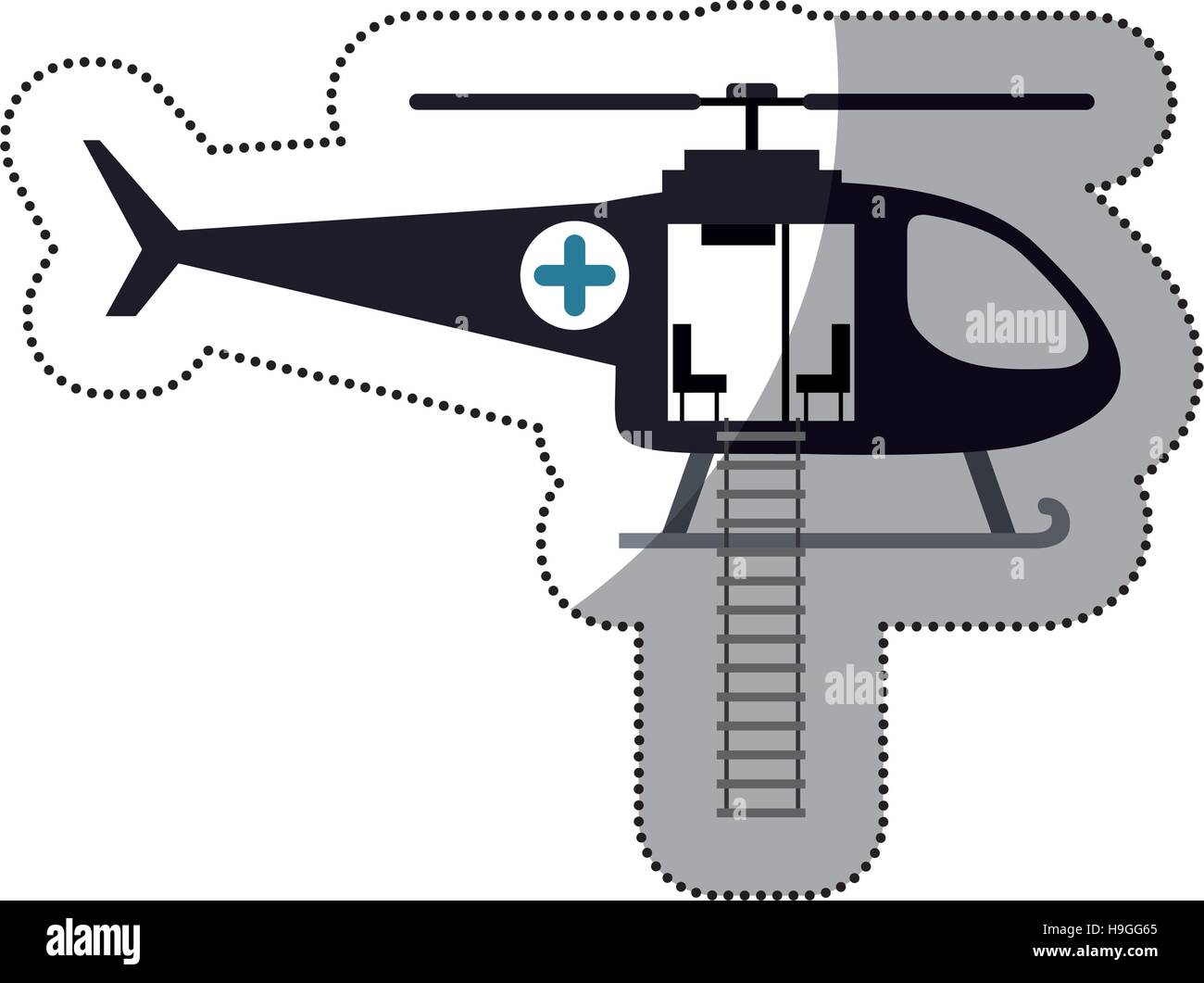 Helicopter icon. Medical health care hospital and emergency theme ...