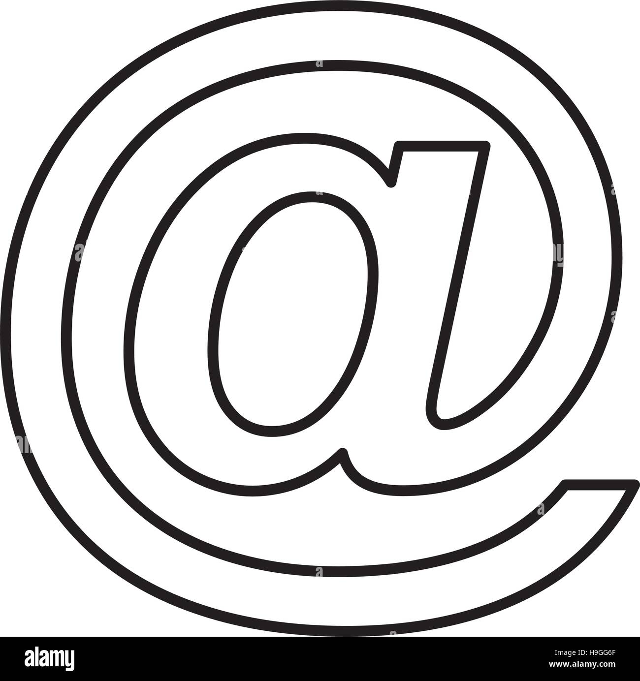 Arroba vector vectors hi-res stock photography and images - Alamy