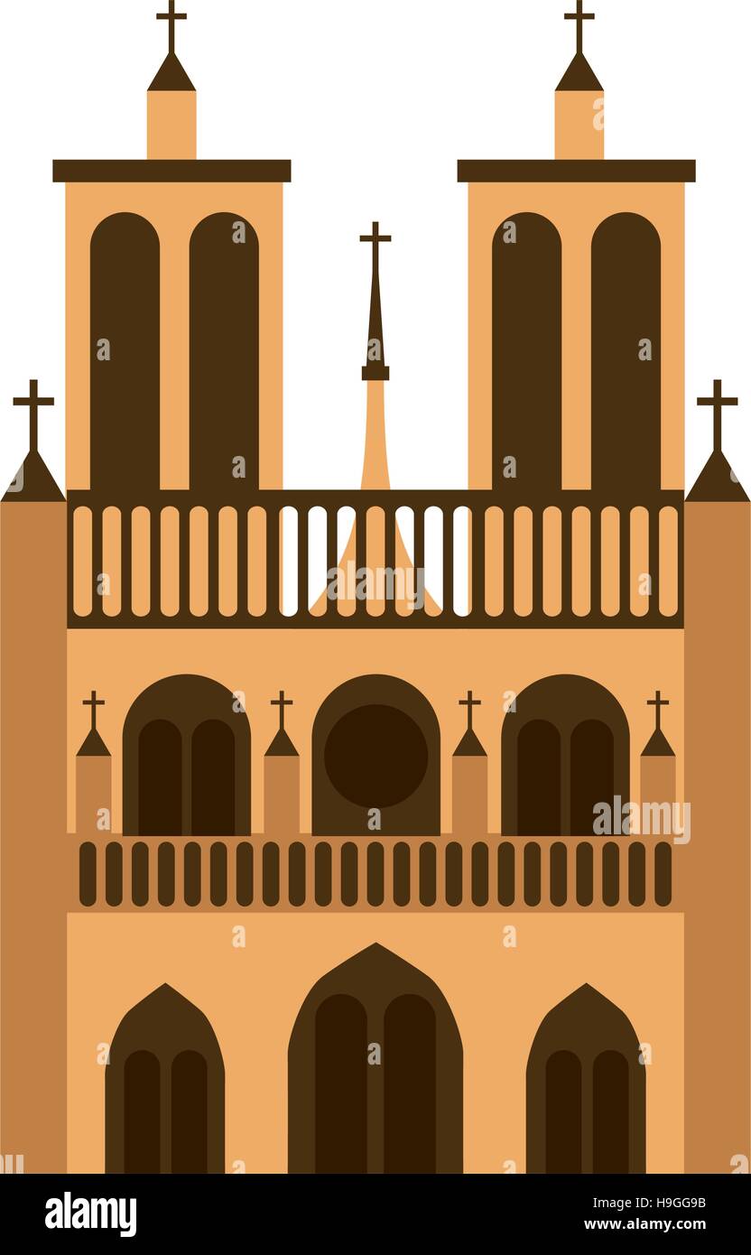 cathedral notre dame icon vector illustration design Stock Vector Image ...