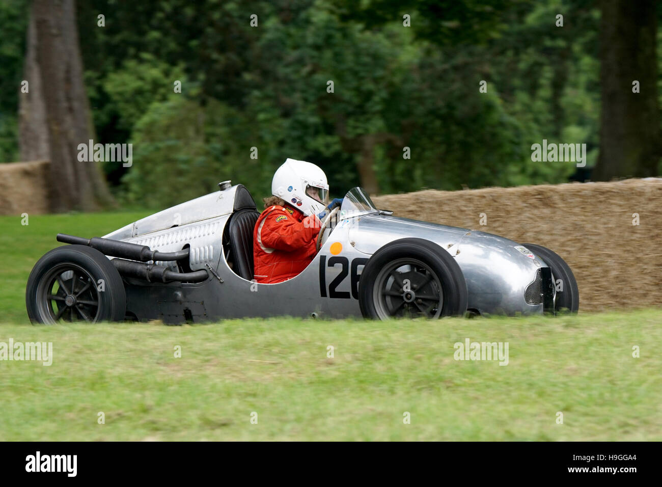 Ruth Ross aboard a 1948 Cooper MkIV at The Chateau Impney Hillclimb ...