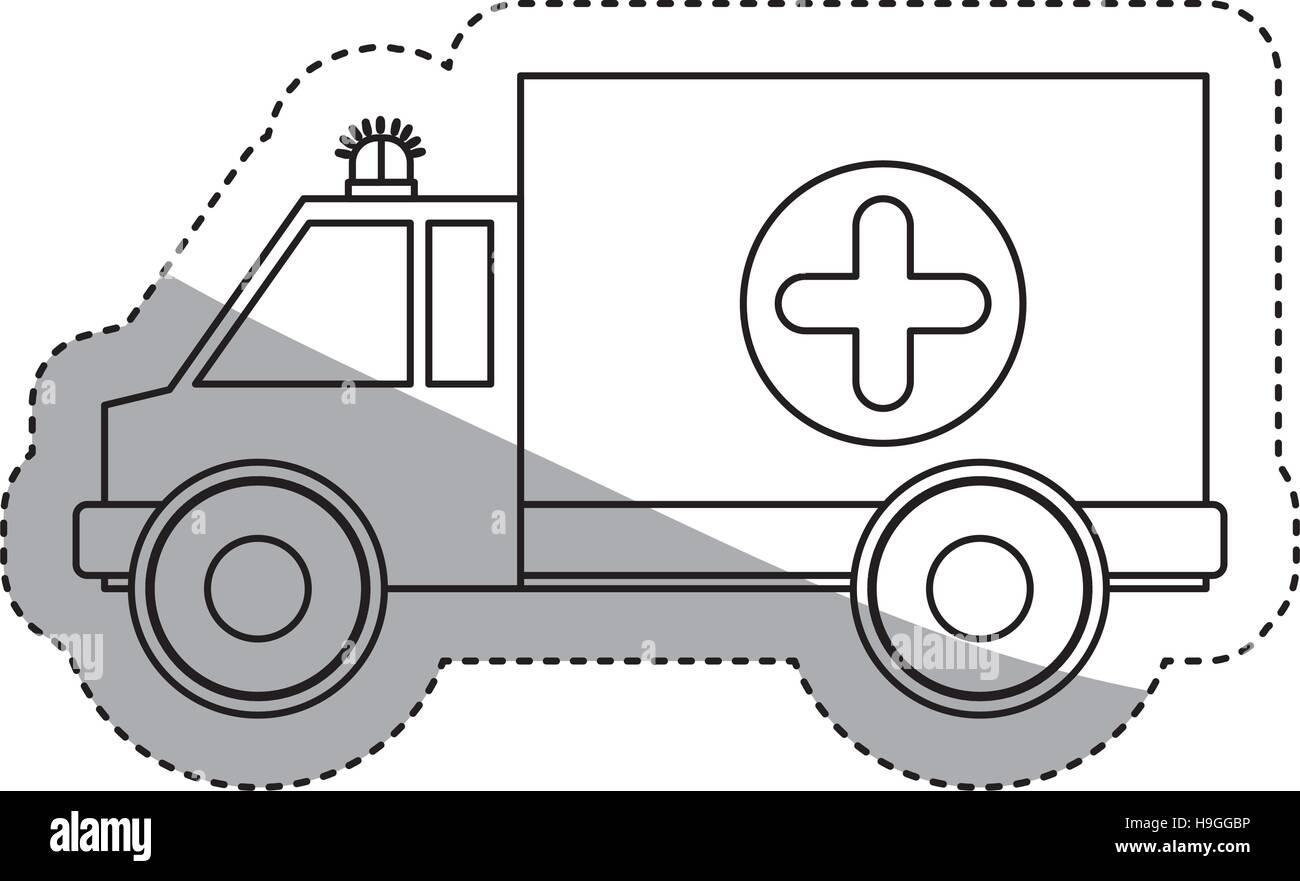 Ambulance icon. Medical health care hospital and emergency theme ...