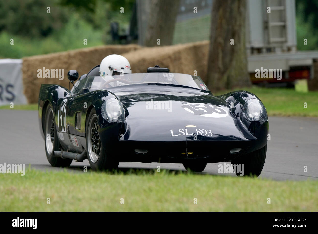 Charles Gillett aboard a 1957 Willment Climax at The Chateau Impney ...
