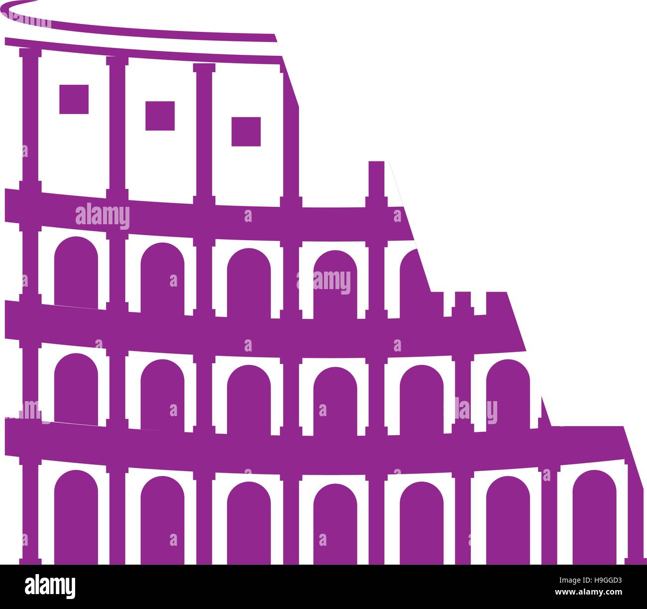 rome coliseum landmark icon vector illustration design Stock Vector ...