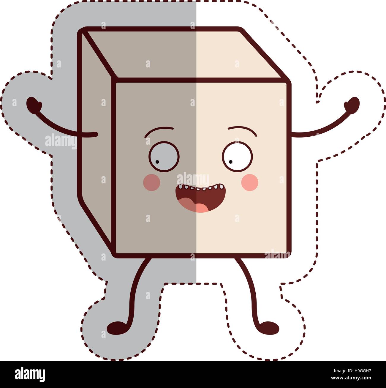 Sugar cube icon. Dessert sweet candy food and organic theme. Isolated ...
