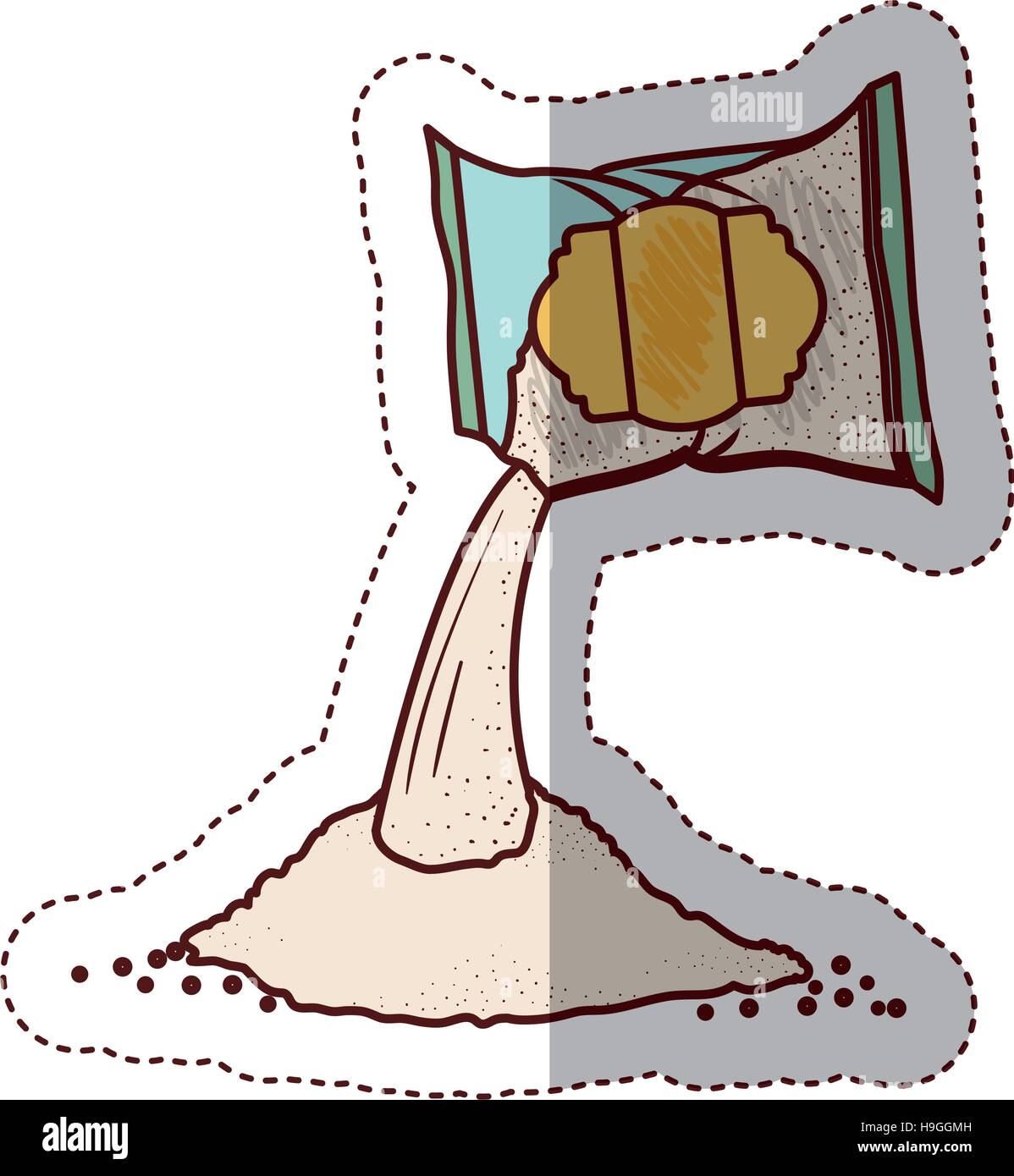 Sugar bag icon. Dessert sweet candy food and organic theme. Isolated ...