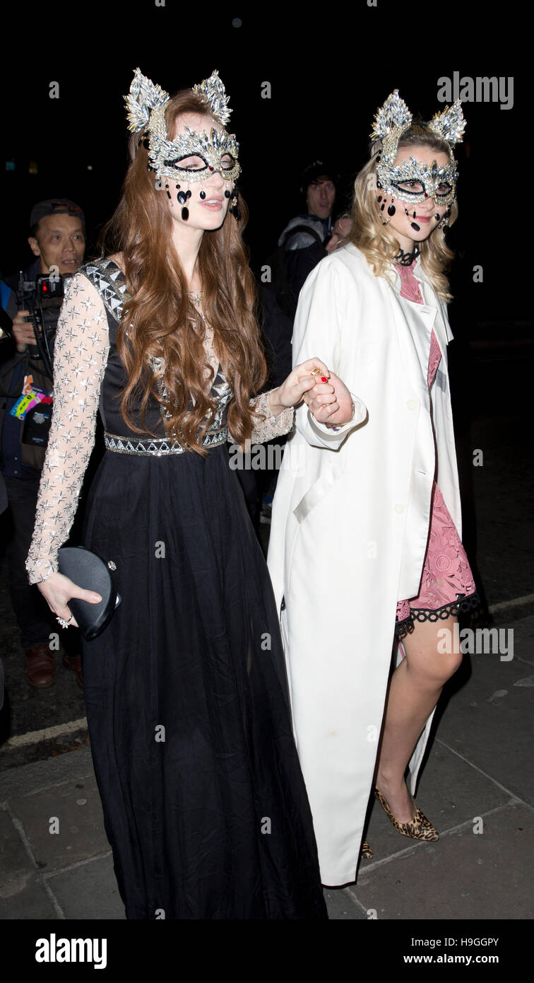 Olivia Grant (left) and Amber Atherton attend the animal Ball at ...