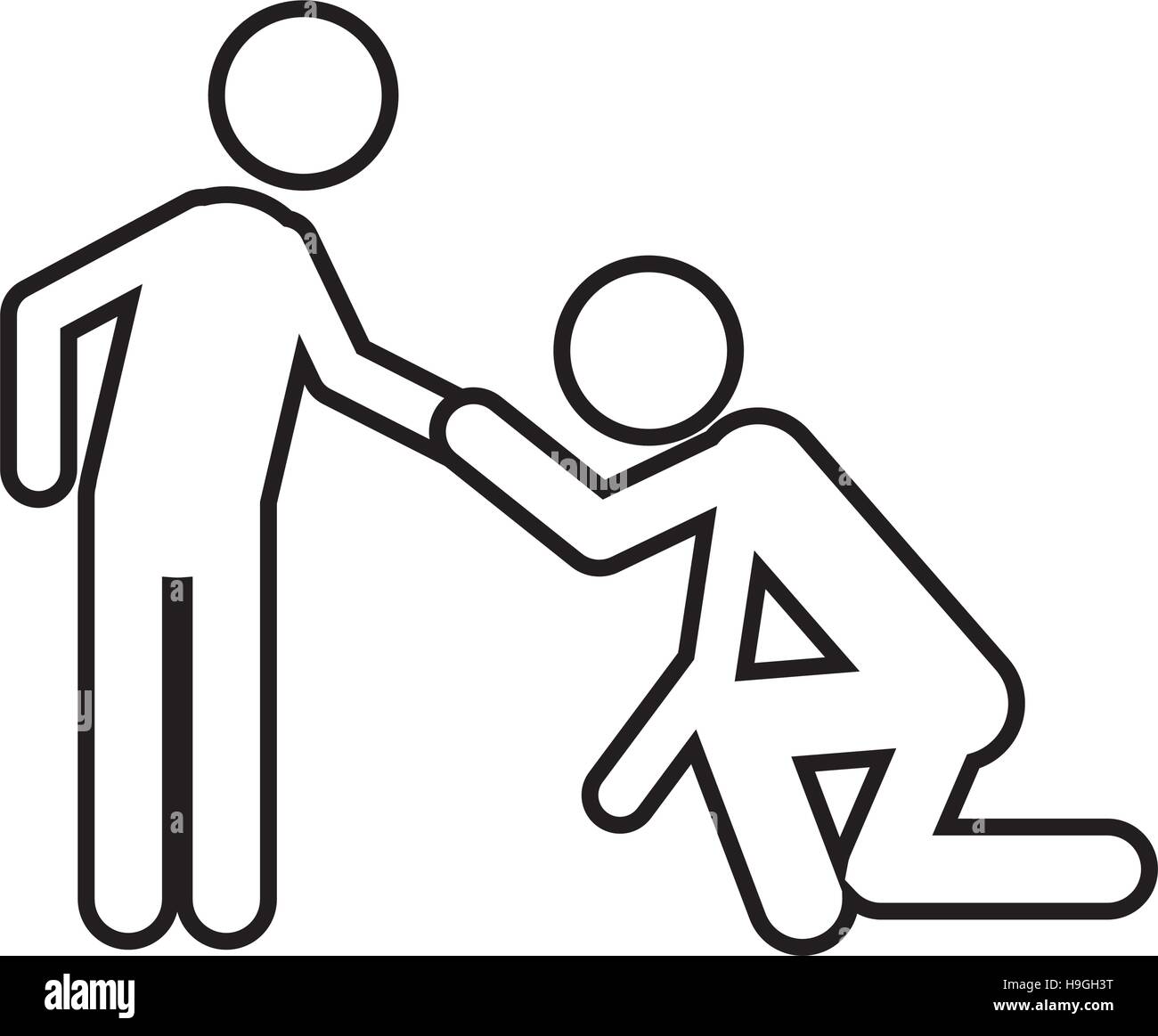 Pictogram couple icon. People person figure and human theme. Isolated ...