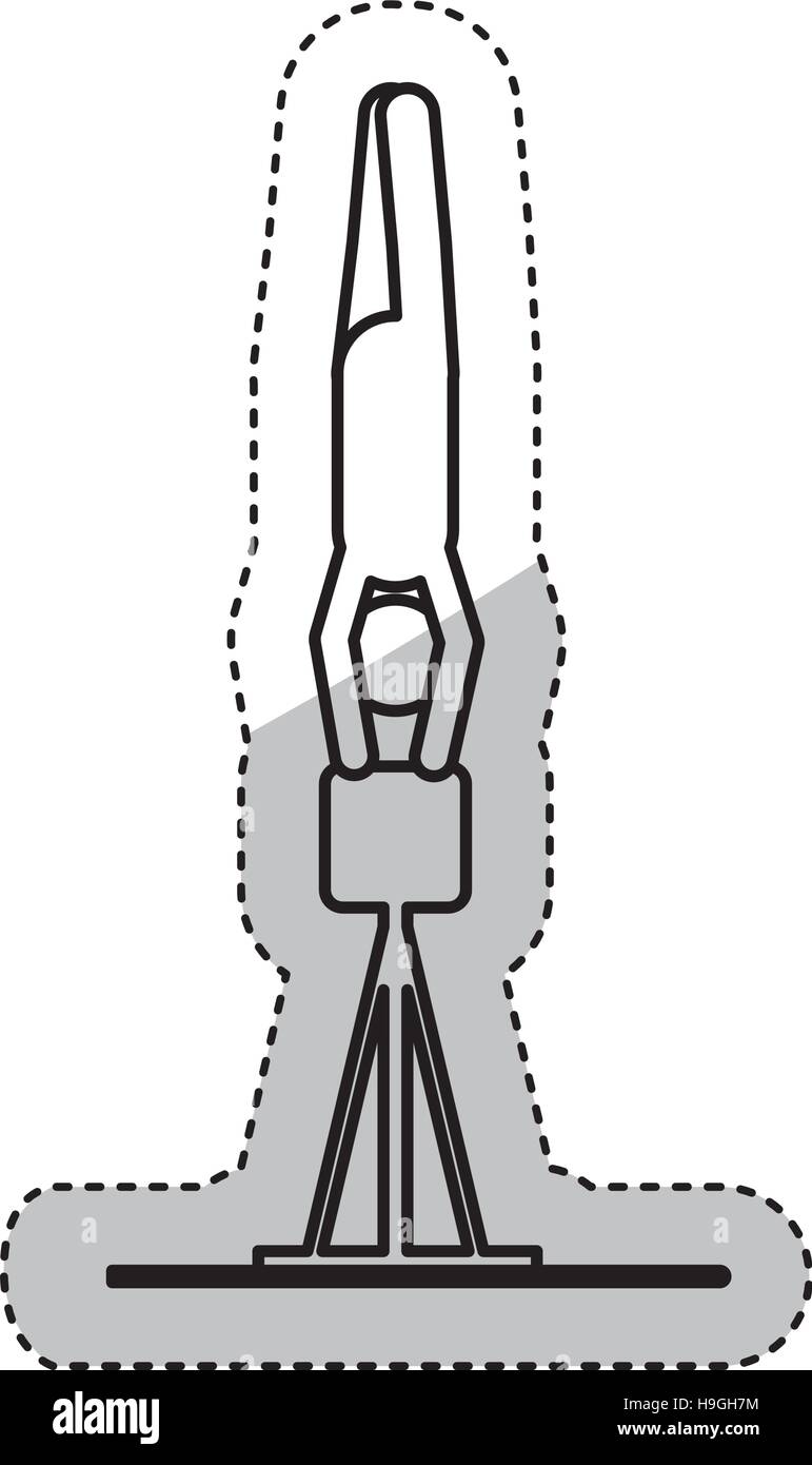 Pictogram practice artistic gymnastics icon. Sport hobby people person ...