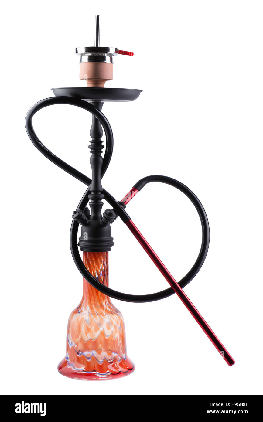 Modern hookah isolated on white background Stock Photo - Alamy