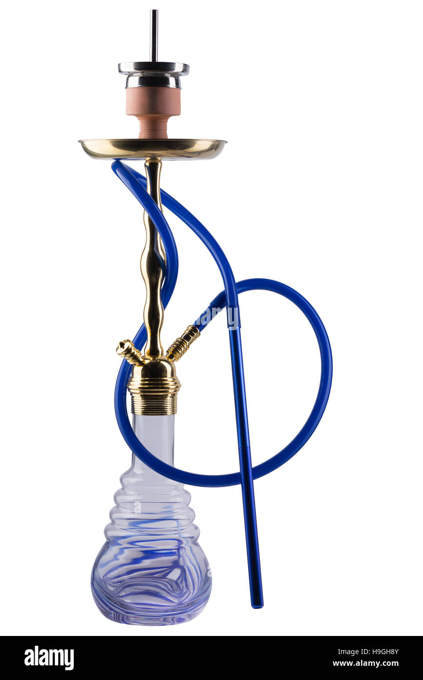 Modern hookah isolated on white background Stock Photo - Alamy
