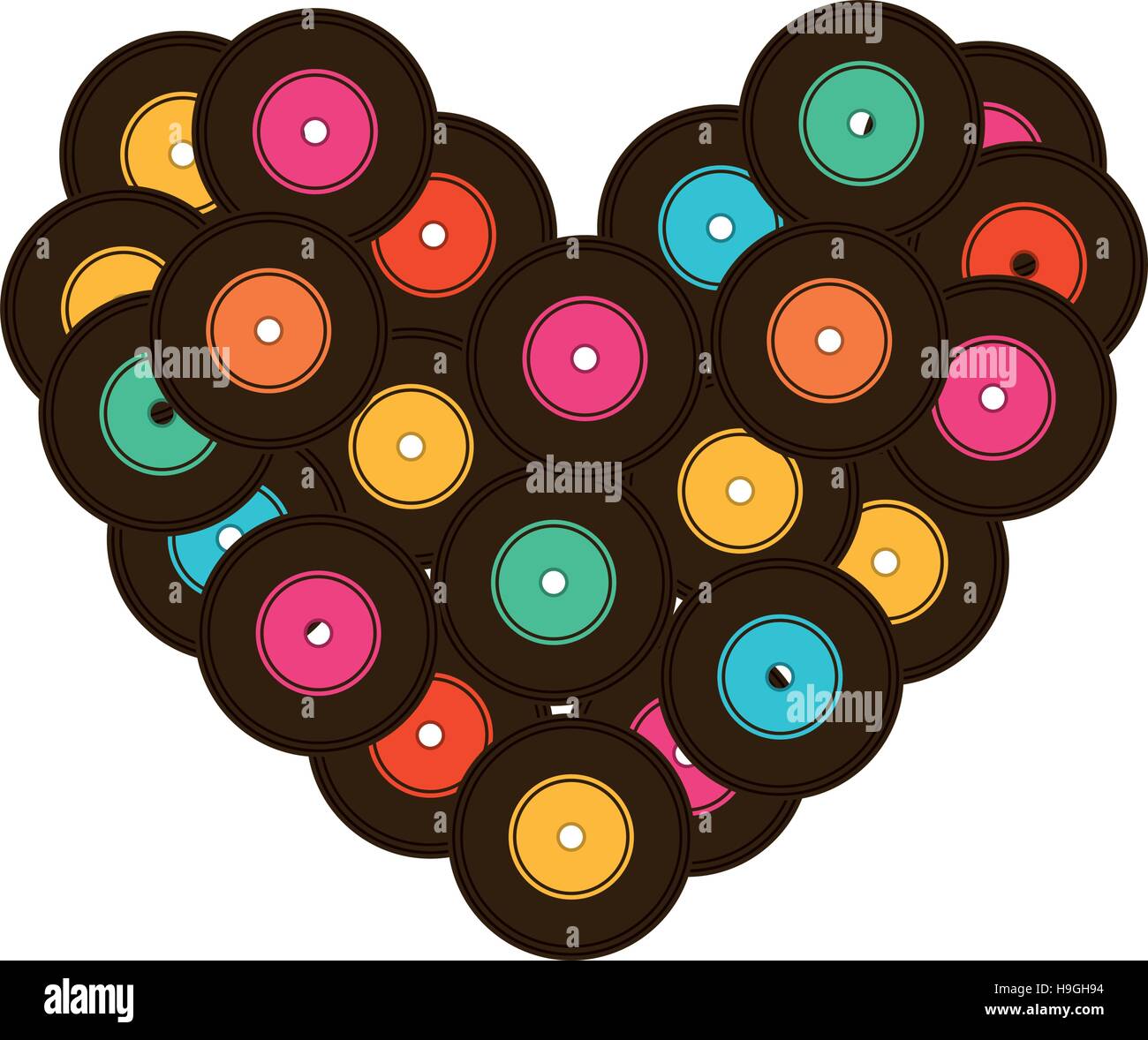 Old lp records Stock Vector Images - Alamy