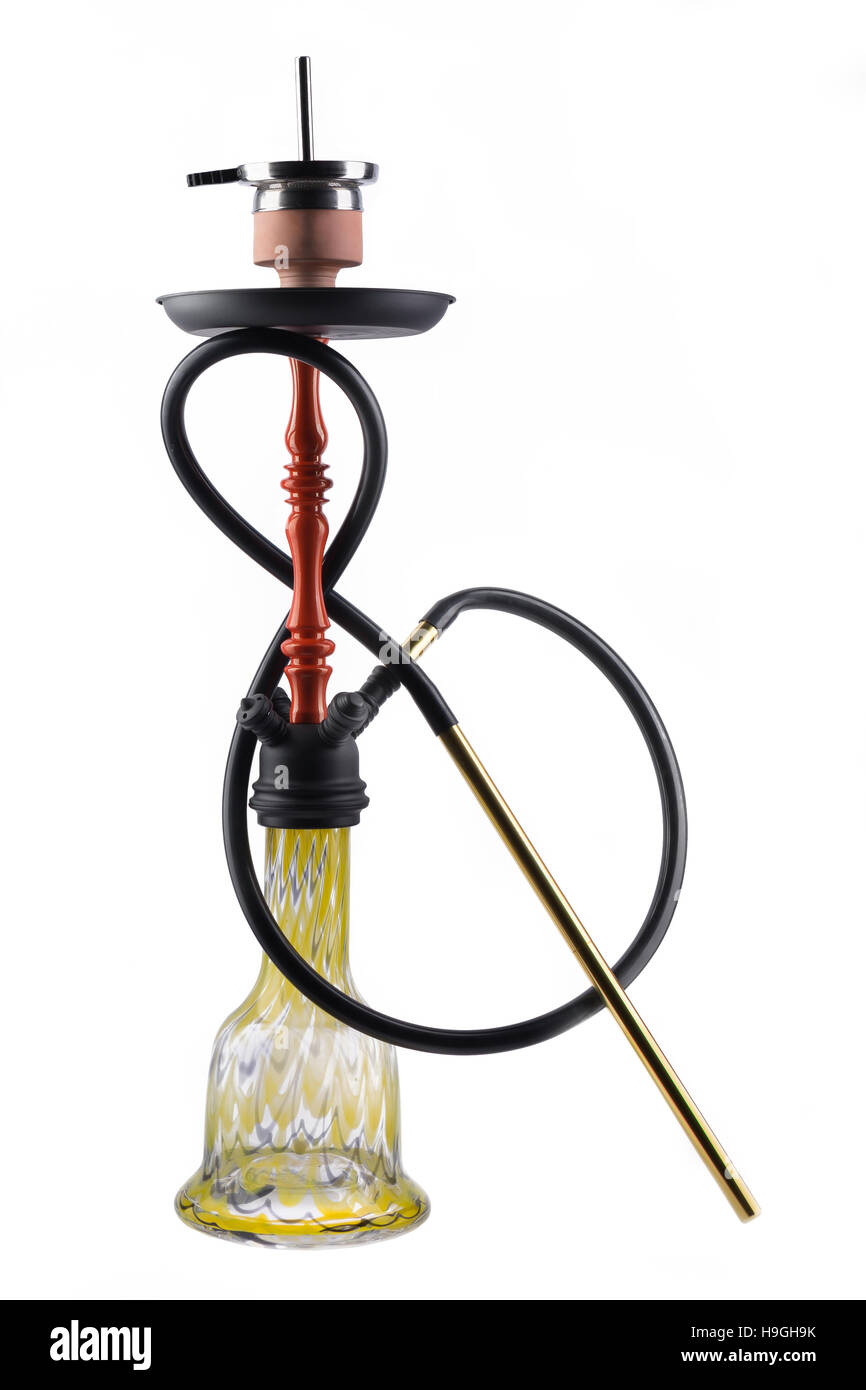 Modern hookah isolated on white background Stock Photo - Alamy